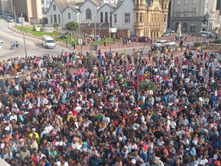 Hundreds push and shove for job application forms | Scrolla.Africa