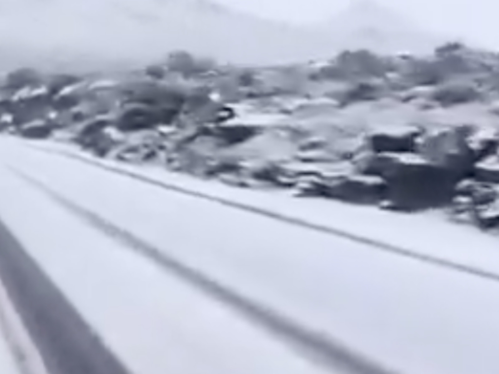 Snow covers roads and mountains across the Eastern Cape